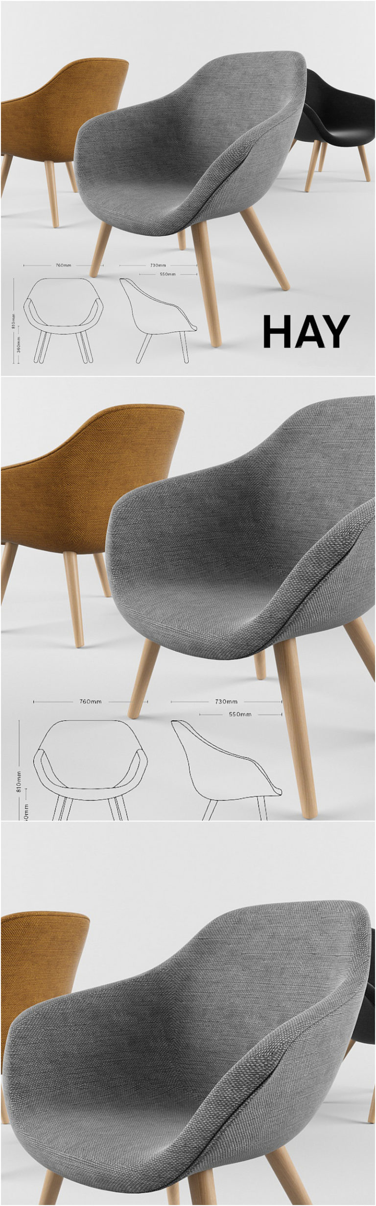 Desire FX 3d models | HAY LOUNGE CHAIR AAL82 – 3D Model