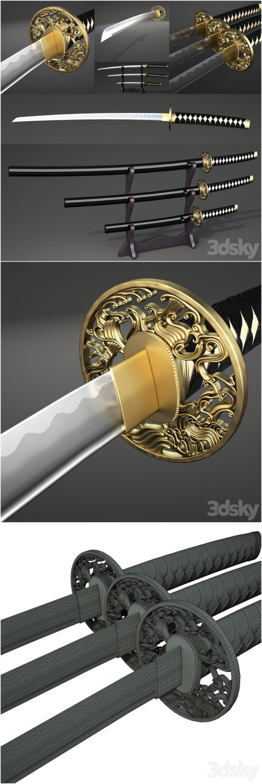 Desire FX 3d models | Katana, weapon sword – 3D Model