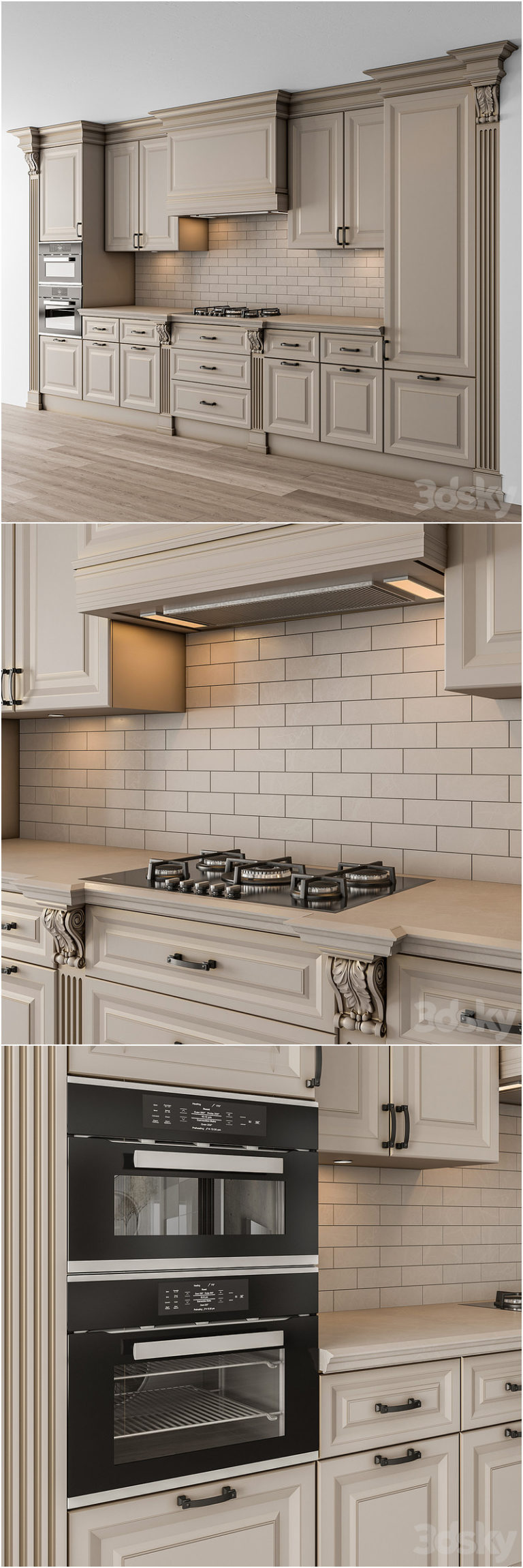 Desire FX 3d models | Kitchen NeoClassic – Beige 71 – 3D Model