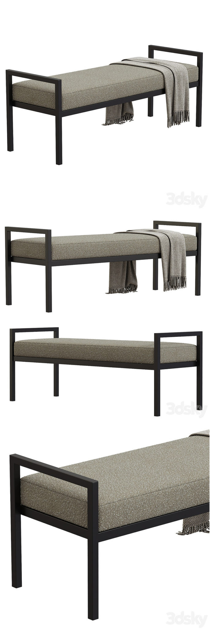 Desire FX 3d models | Loxe Bench Joss Main – 3D Model