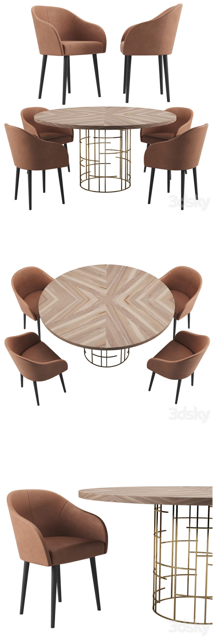 Desire FX 3d models | MERCY table + chairs LILI by LASKASAS – 3D Model