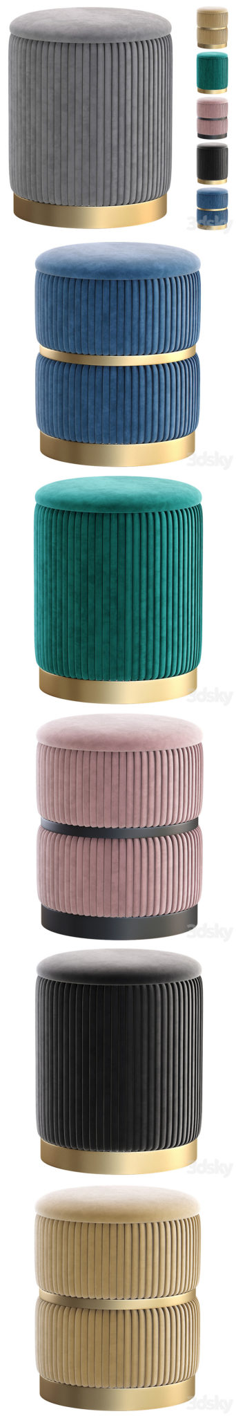 Desire FX 3d models | Pouffe Charlotte – 3D Model