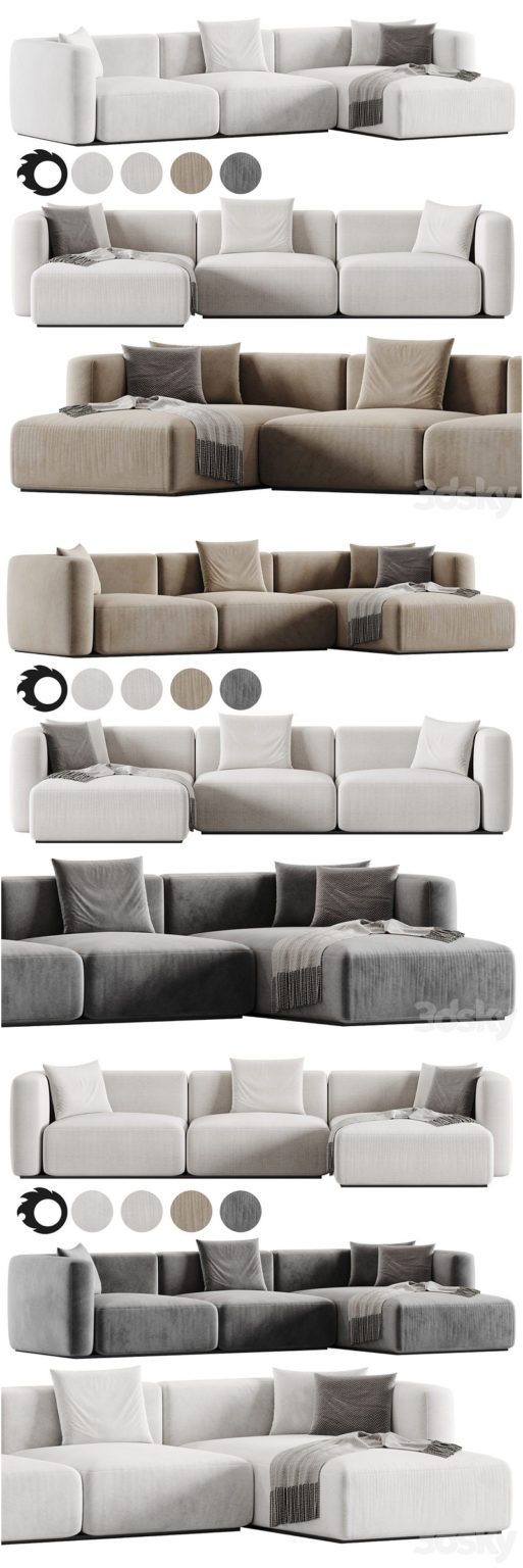 Desire FX 3d models | Shanghai Sofa 1 By Poliform – 3D Model