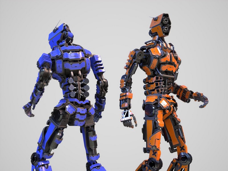 Desire FX 3d models | Humanoid robot Low-poly 3D model