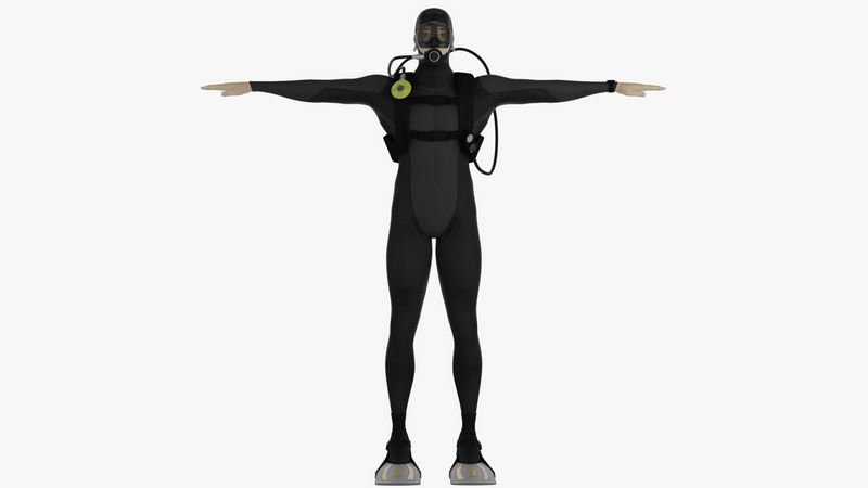 Desire FX 3d models | Scuba Diver Diving Suit Low-poly 3D model