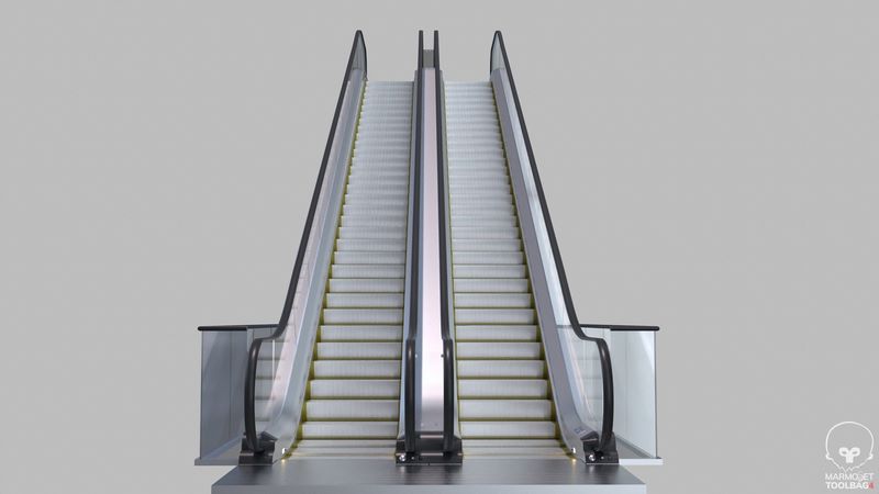 Desire FX 3d models | Escalator LMG-30-100L Lowpoly Low-poly 3D model
