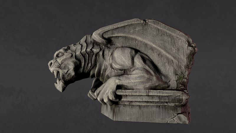 Desire FX 3d models | Gargoyle garnet Low-poly 3D model