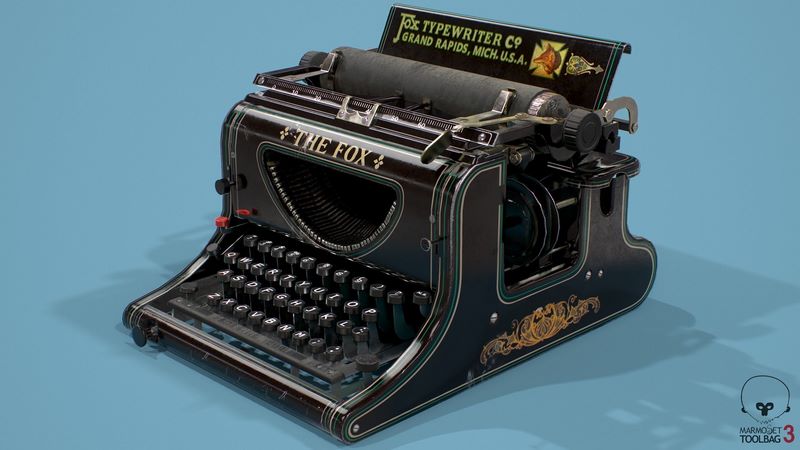 Desire FX 3d models | Typewriter Fox Low poly 3D model Low-poly 3D model