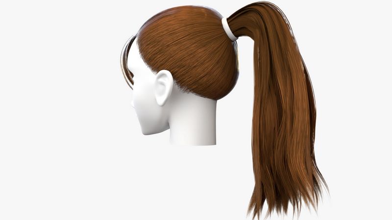 Desire FX 3d models | Styled Hair Low-poly 3D model