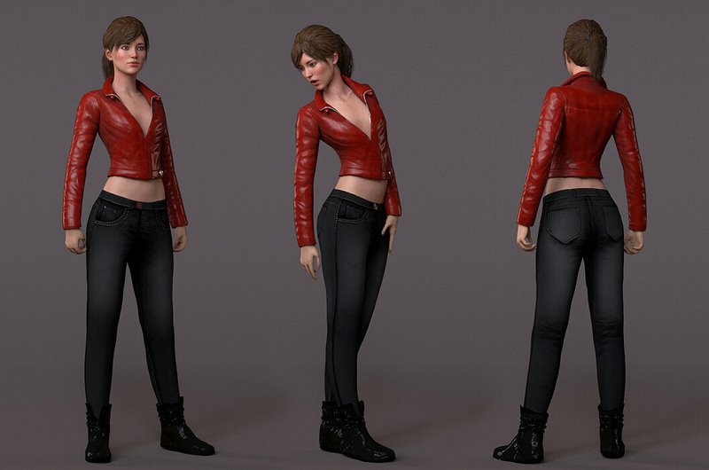 Desire FX 3d models | Female Base With Outfit Low-poly 3D model