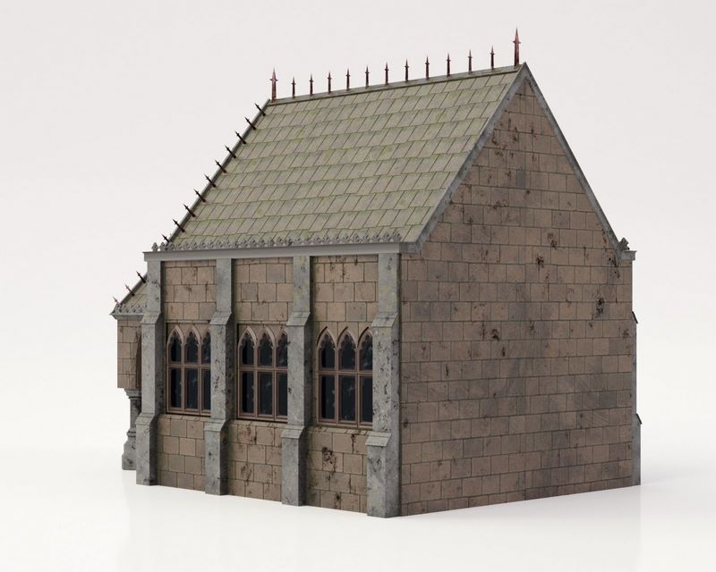 Desire FX 3d models | Victorian Chapel Low-poly 3D model