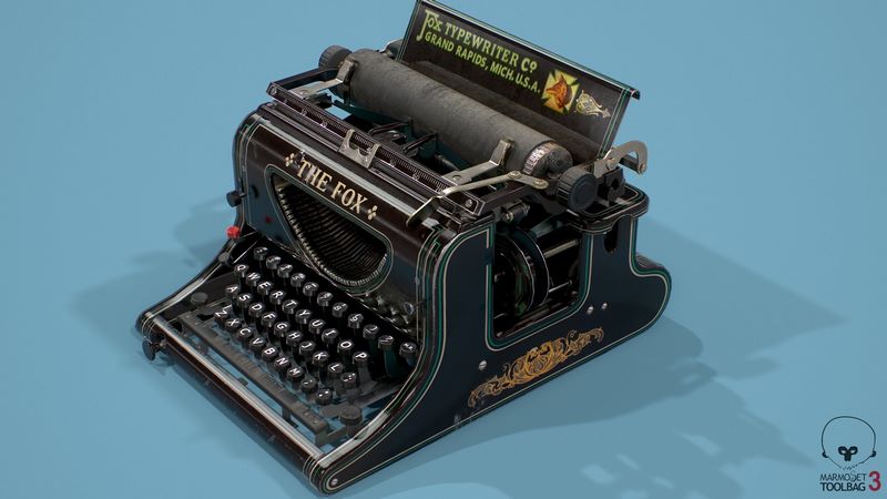 Desire FX 3d models | Typewriter Fox Low poly 3D model Low-poly 3D model