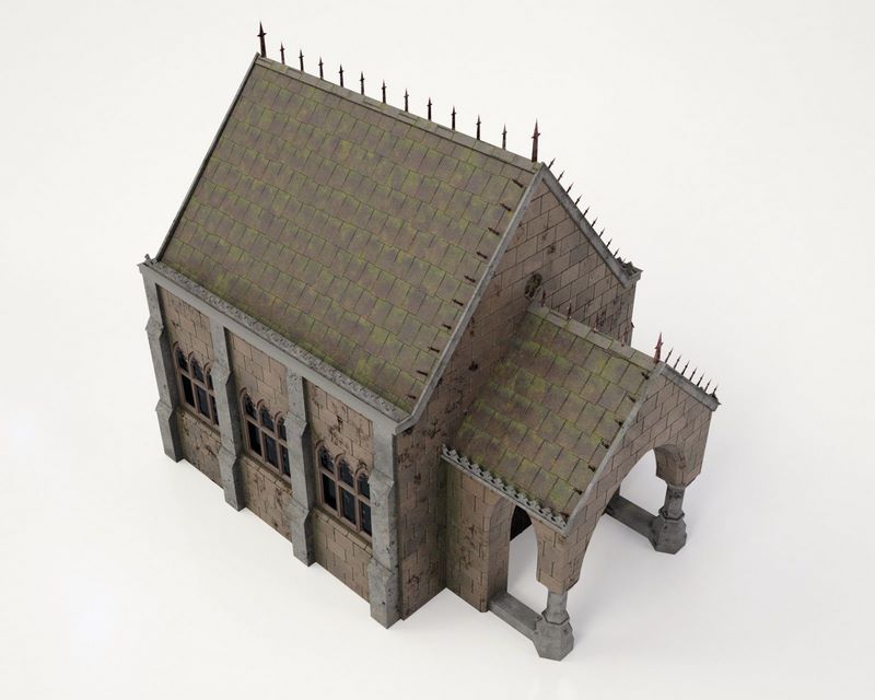 Desire FX 3d models | Victorian Chapel Low-poly 3D model