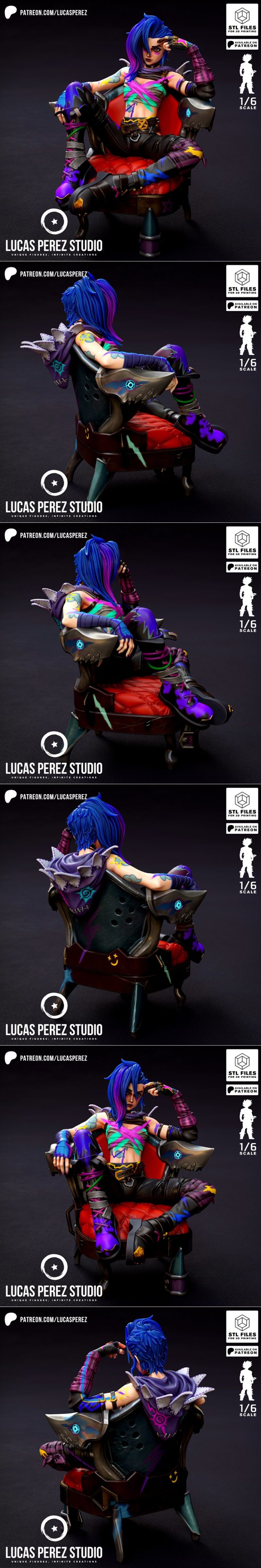 Desire FX 3d models | Lucas Perez Studio – Jinx – 3D Print Model STL