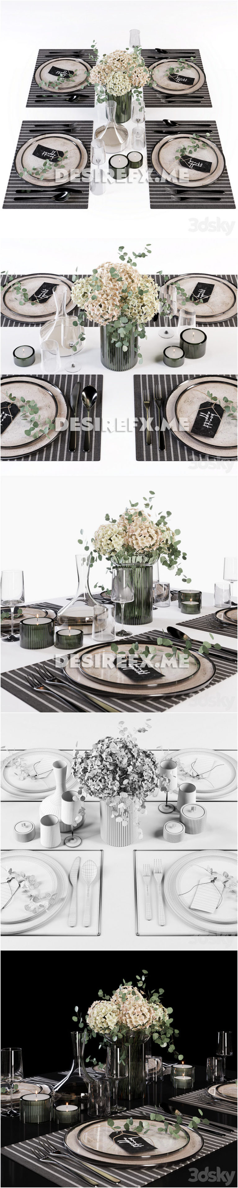 Desire FX 3d models | Beige Table Setting – 3D Model