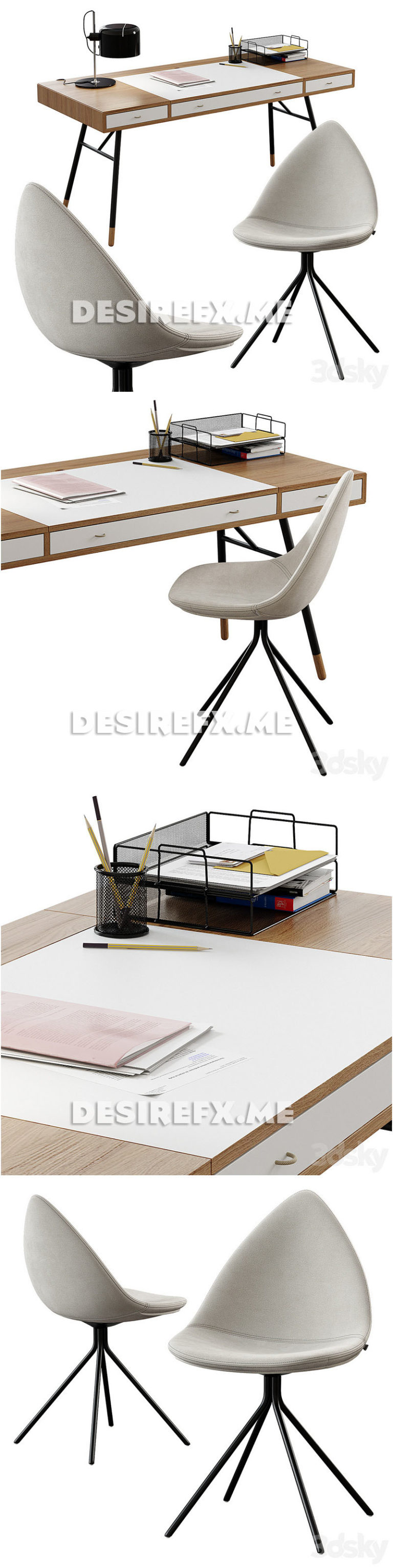 Desire FX 3d models | BoConcept Cupertino Table + Ottawa Chair – 3D Model