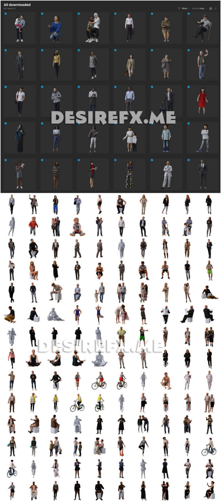 Desire FX 3d models | Chaos Cosmos – 612 Character 3D Model Bundle