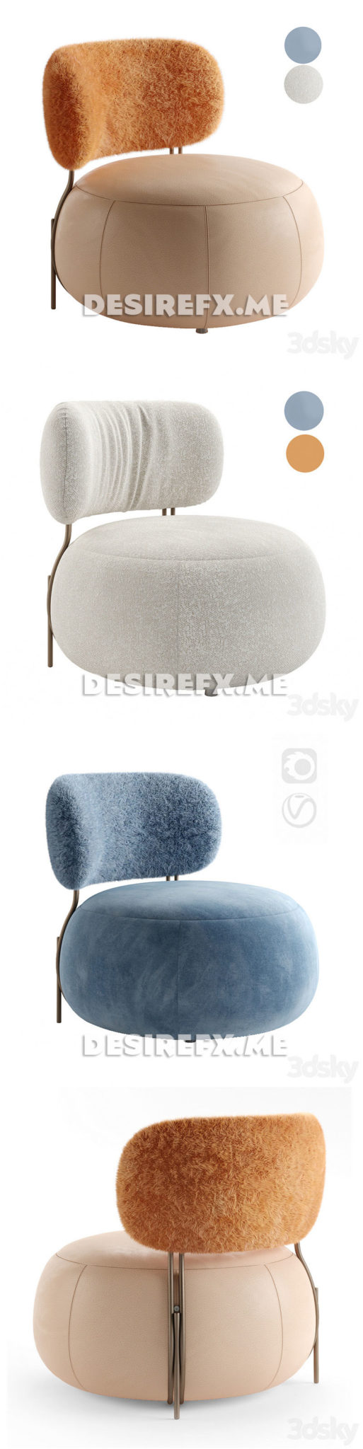 Desire FX 3d models | SINO armchair. BAMBI WHITE. BAMBI ORANGE. Baby ...
