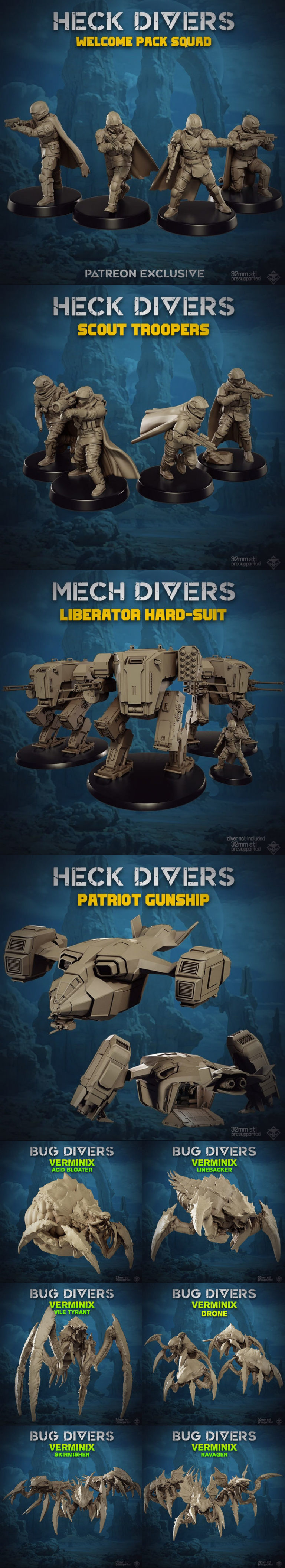 Desire FX 3d models | SkullForge Studios – Divers Pack – 3D Print Model