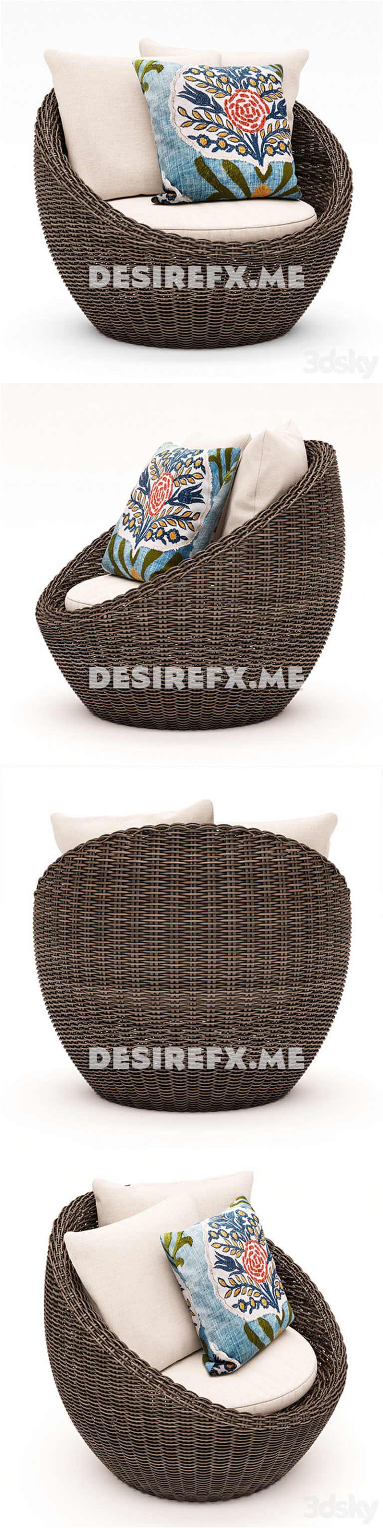 Desire FX 3d models | TORREY ALL-WEATHER WICKER PAPASAN CHAIR, ESPRESSO ...