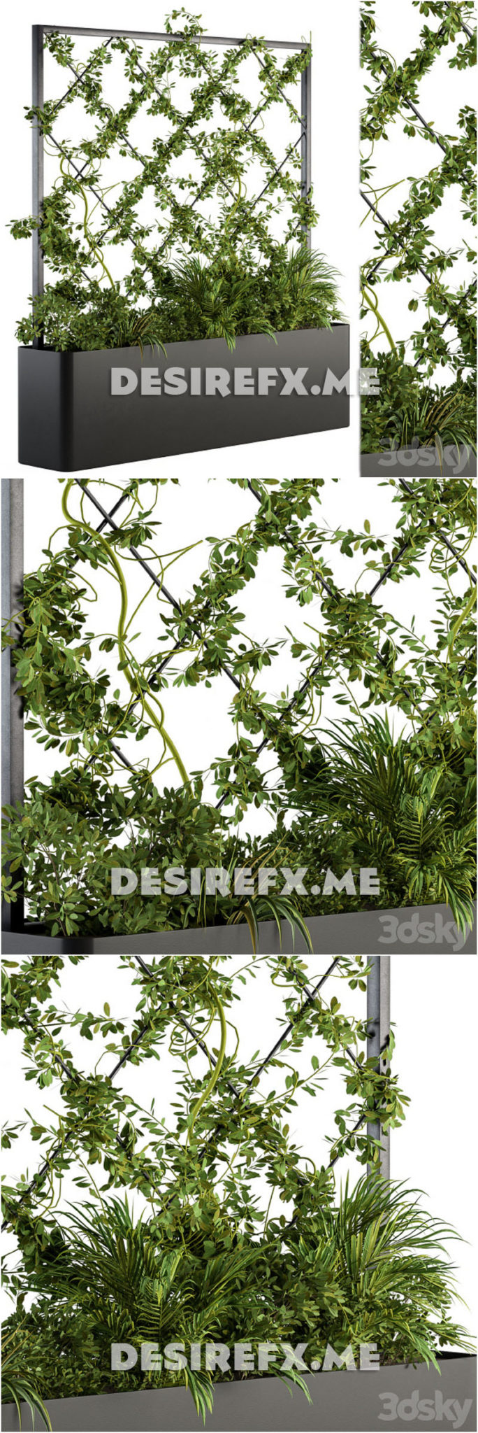 Desire FX 3d models | Vertical Garden – Outdoor Green Wall 39 – 3D Model