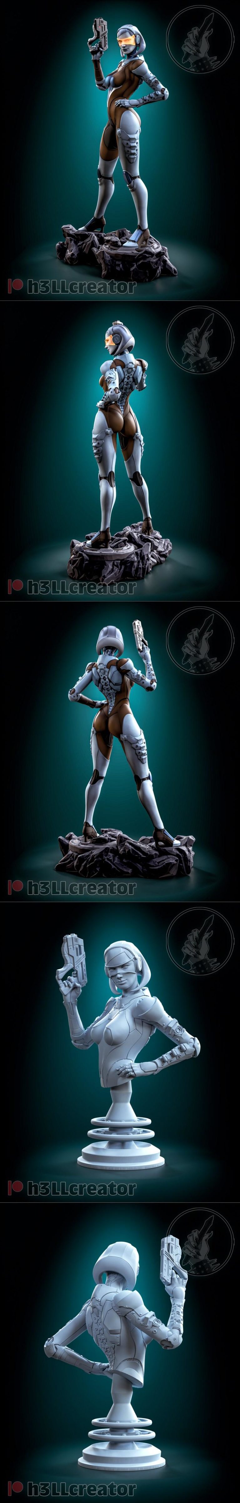 Desire FX 3d models | h3LL creator – EDI from Mass Effect – 3D Print ...