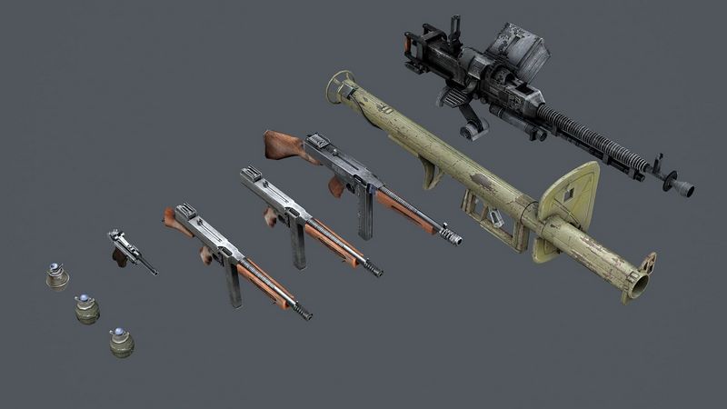 Desire FX 3d models | WWII Weapon Pack Low-poly 3D model