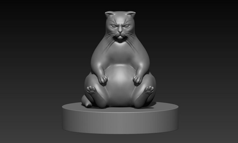 Desire FX 3d models | Funny cat with stand meme 3D print model