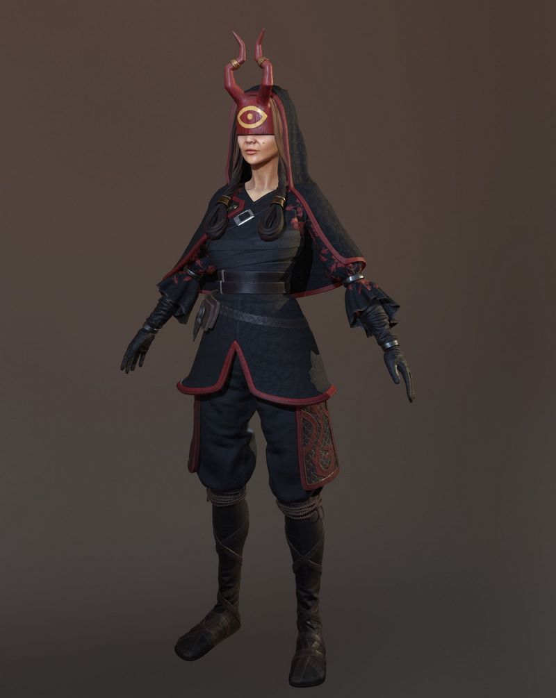 Desire FX 3d models | Shinobi character Low-poly 3D model