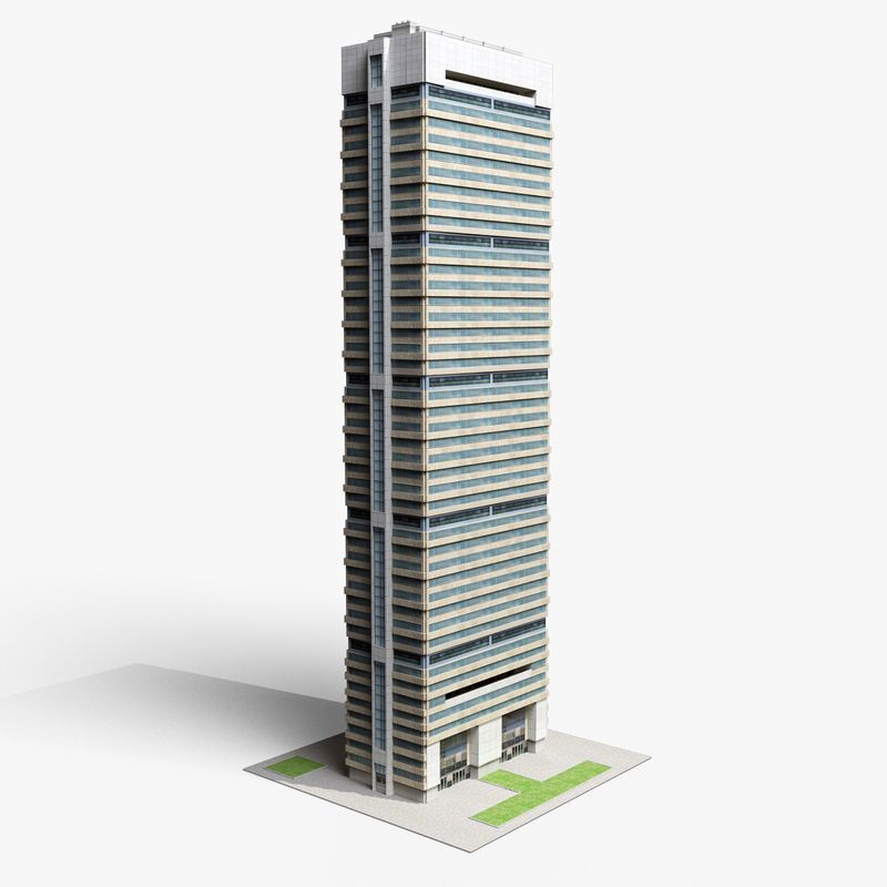 Desire FX 3d models | Skyscrapers collection tall building Low-poly 3D ...