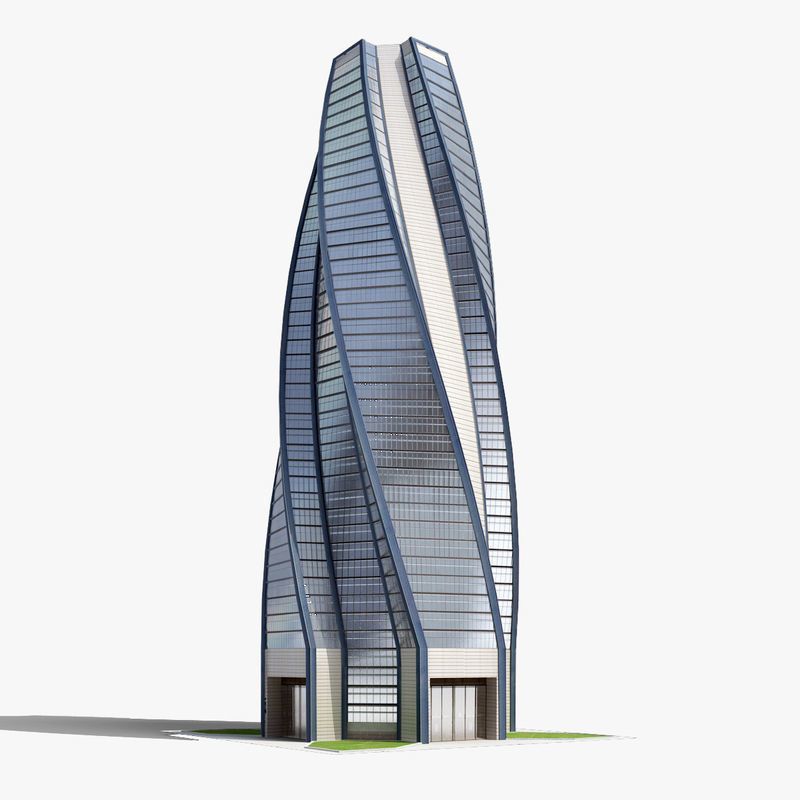 Desire FX 3d models | Skyscrapers collection tall building Low-poly 3D ...