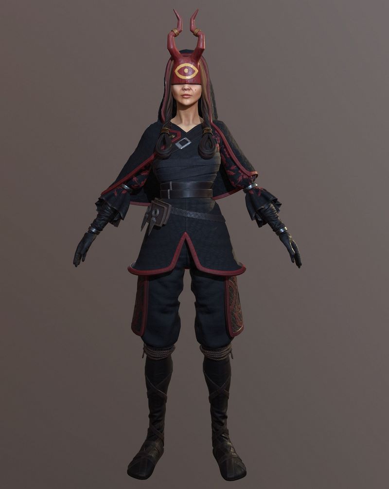 Desire FX 3d models | Shinobi character Low-poly 3D model