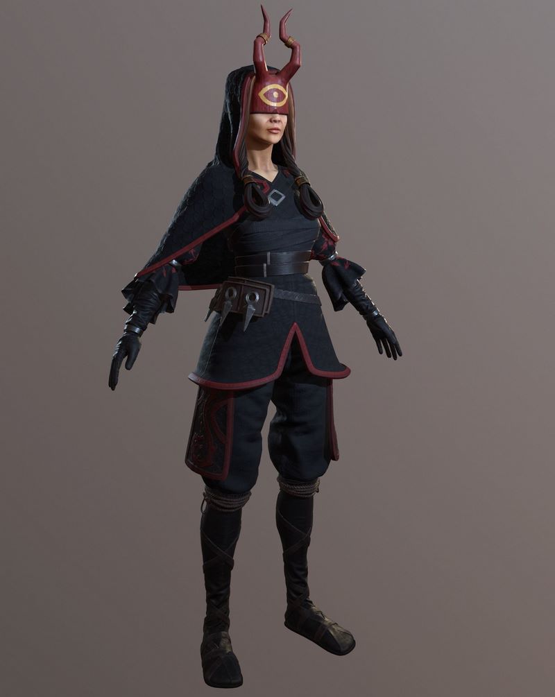 Desire FX 3d models | Shinobi character Low-poly 3D model