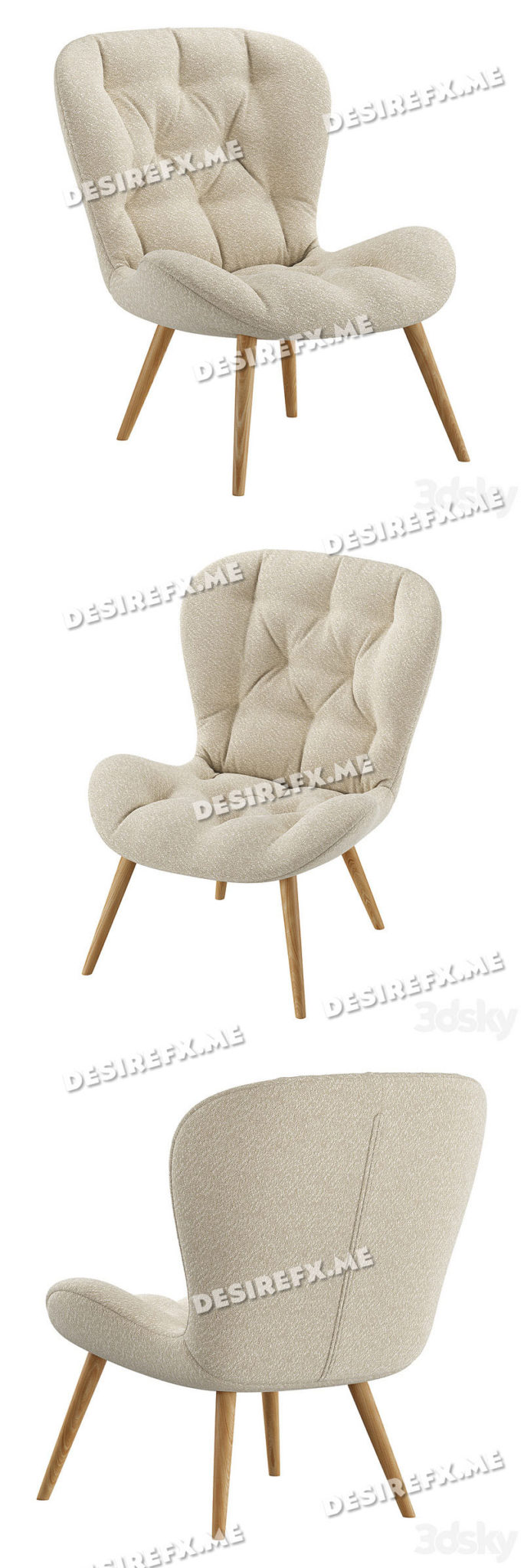 Desire FX 3d models | Armchair Batilda – 3D Model