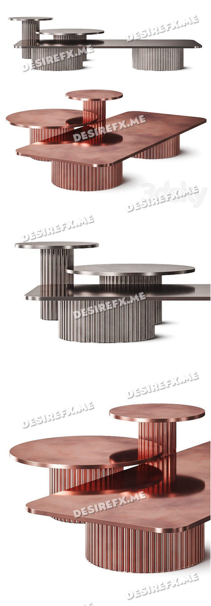 Desire FX 3d models | Baxter Allure Coffee Tables – 3D Model