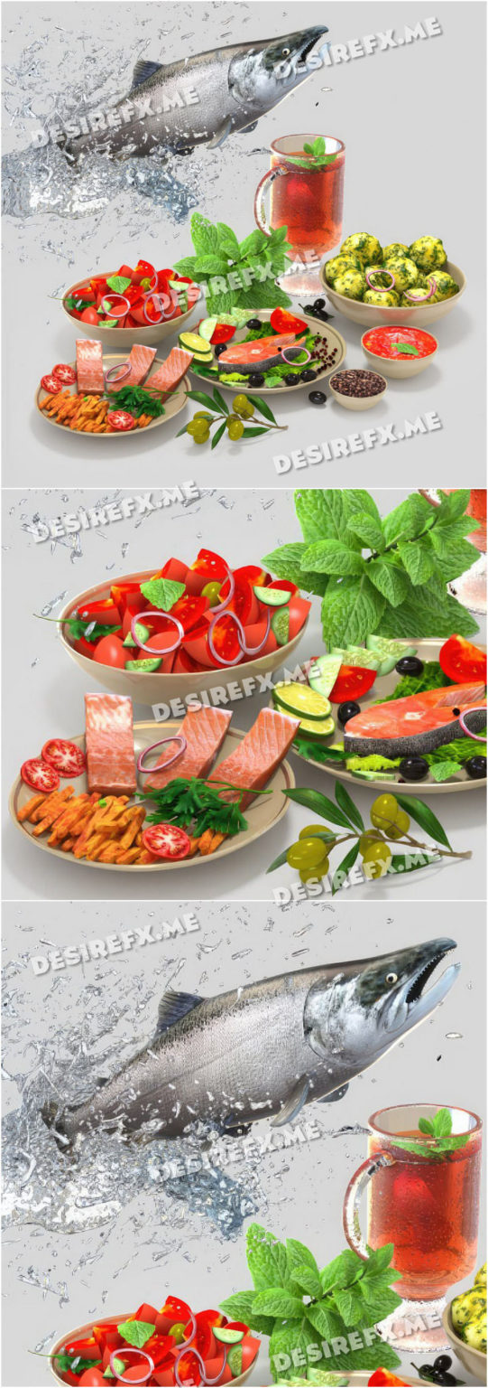Desire FX 3d models | Fish and Dishes – 3D Model