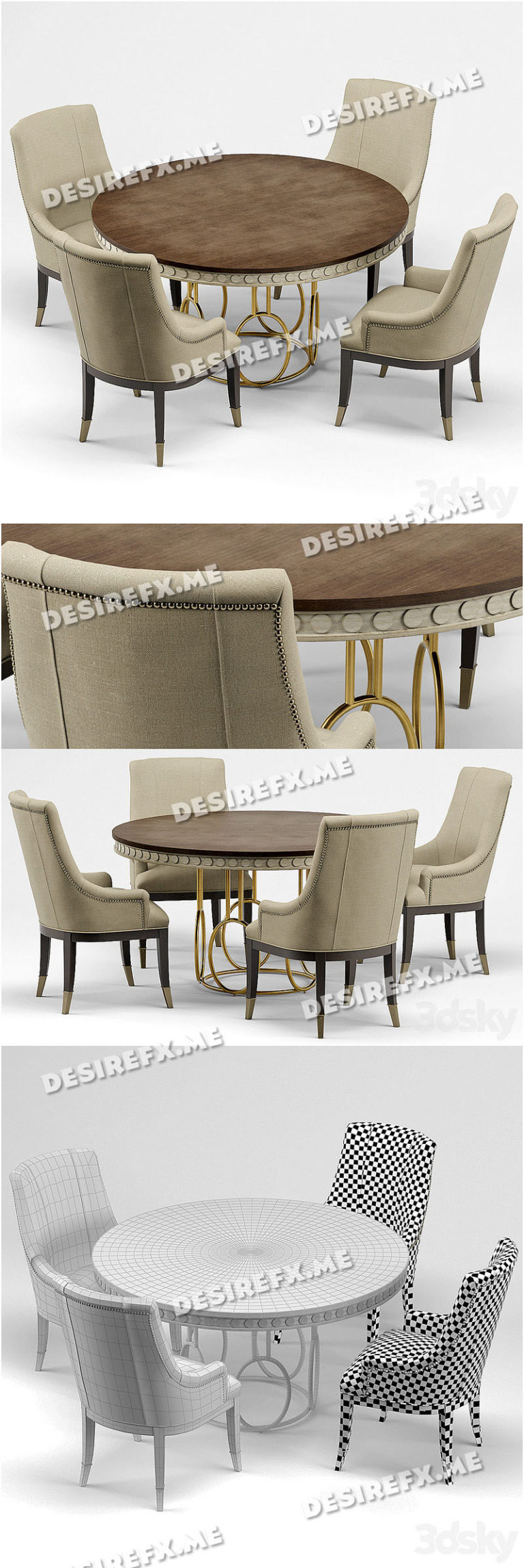 Desire FX 3d models | Madeline Chair and Alexis Table – 3D Model
