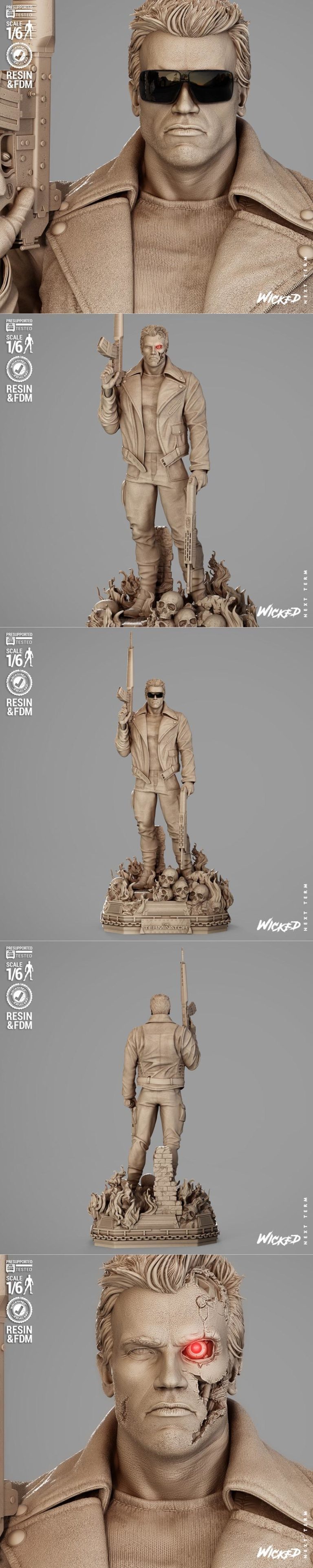 Desire FX 3d models | WICKED – Terminator 1 Sculpture – 3D Print Model STL