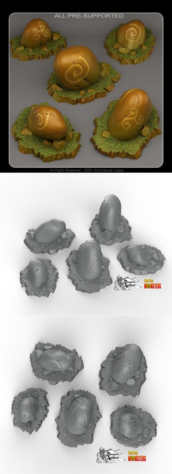 Desire FX 3d models | Druidic Giant Pebbles – 3D Print Model STL