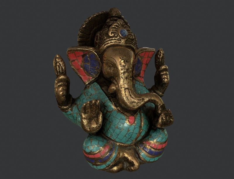 Desire FX 3d models | Golden Ganesh Statue 3D model