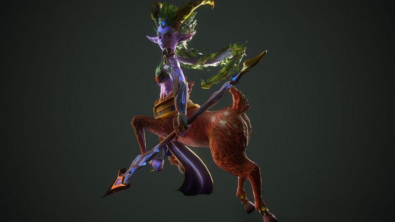 Desire FX 3d models | Stylized character centaur Lunara Low-poly 3D model