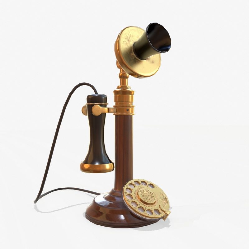 Desire FX 3d models | Retro Telephone Low-poly 3D model