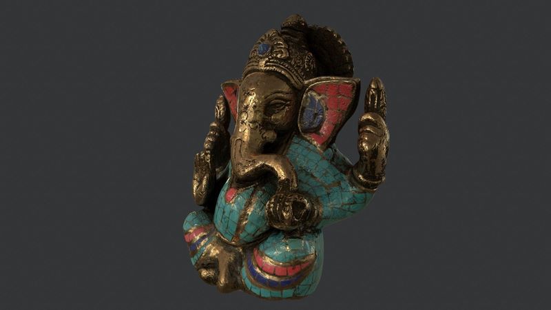 Desire FX 3d models | Golden Ganesh Statue 3D model