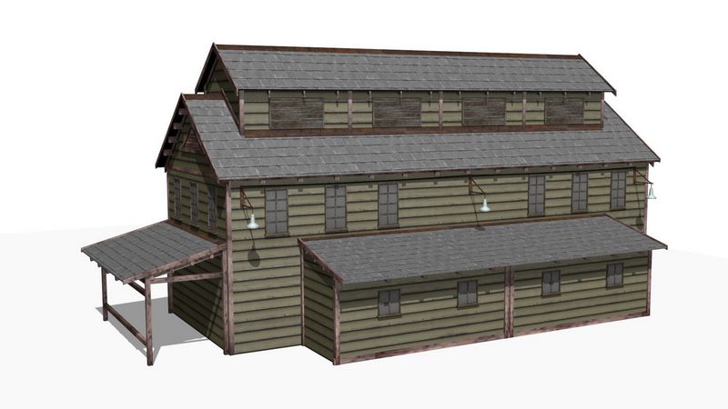 Desire FX 3d models | Old warehouse Low-poly 3D model