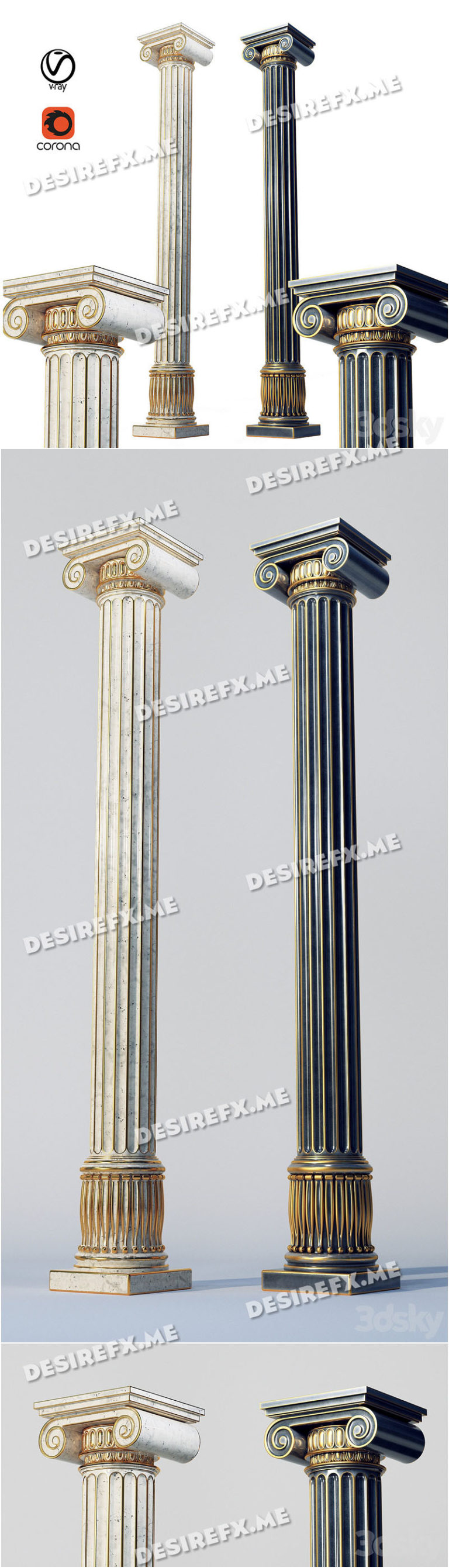Desire FX 3d models | Classic column 02 – 3D Model