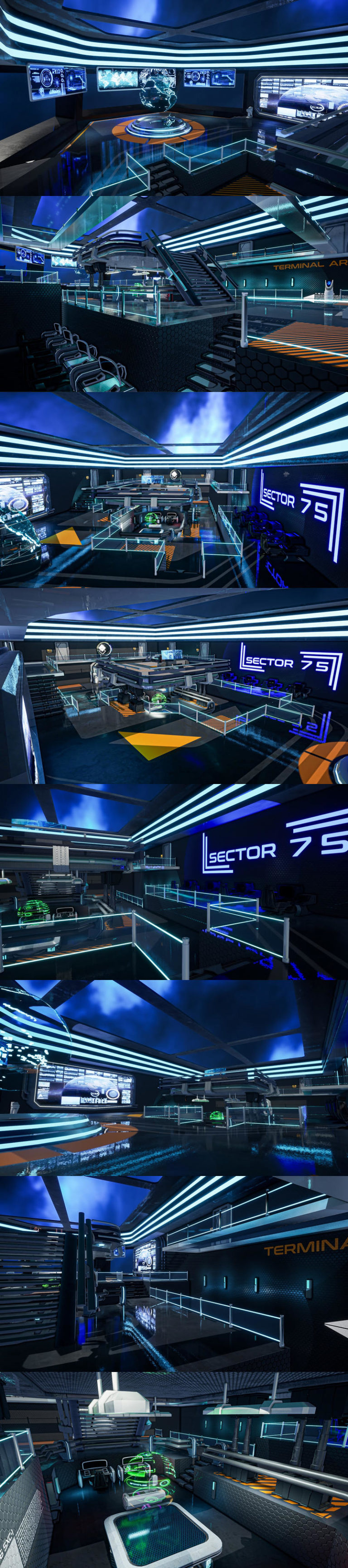 Desire FX 3d models | Command Center Futuristic Sci-Fi