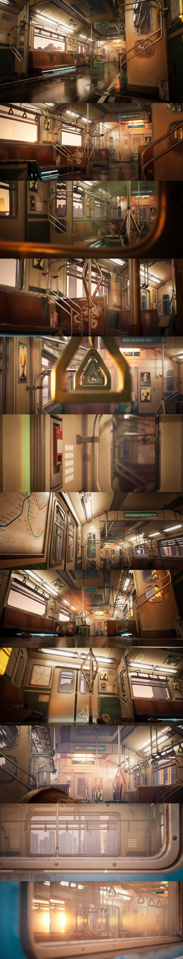 Desire FX 3d models | Cyberpunk Subway Train Kit