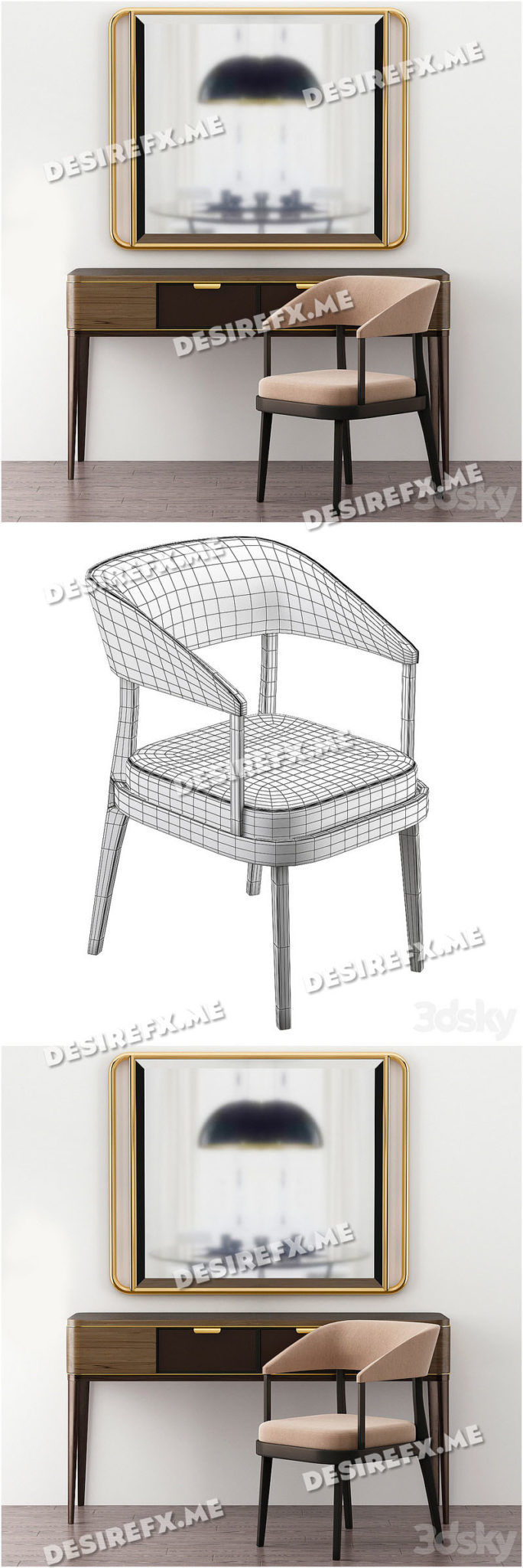 Desire FX 3d models | Mandalay Dressing Table Frato Interiors – 3D Model