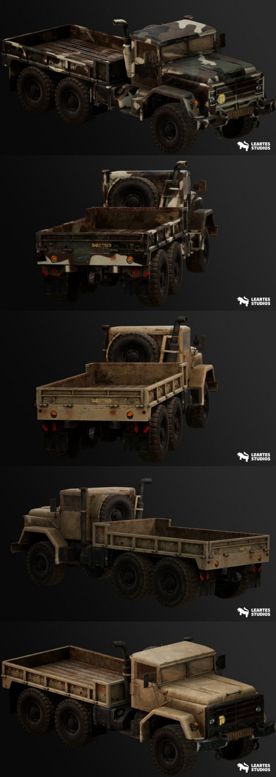 Desire FX 3d models | Military Truck – Rigged BP Controllable (Military ...