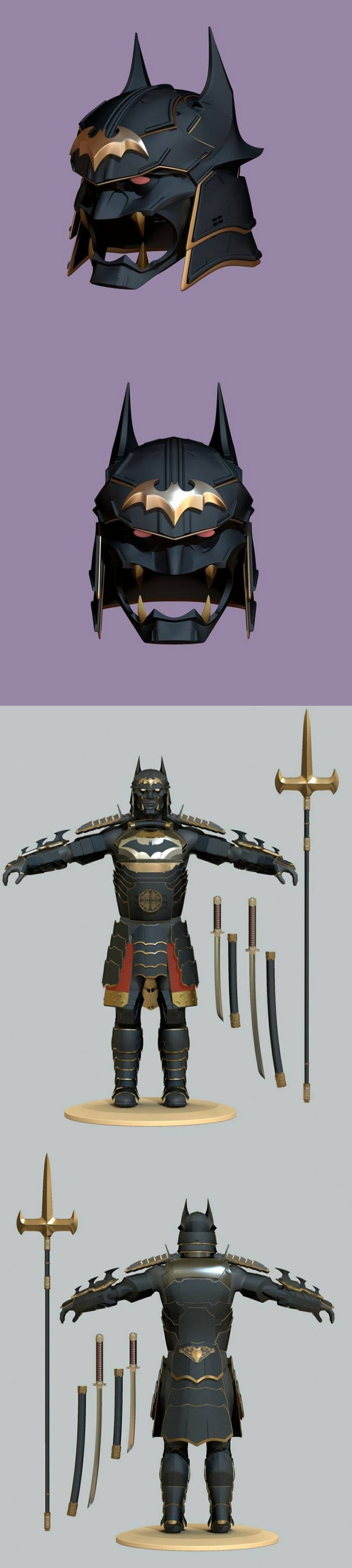 Desire FX 3d models | Shogun Batman Full Armor – 3D Print Model